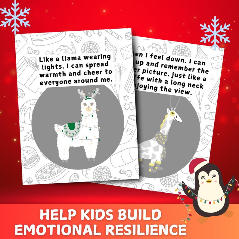 Christmas-themed DBT & CBT Therapy Coloring Sheets for Kids for Kids ...