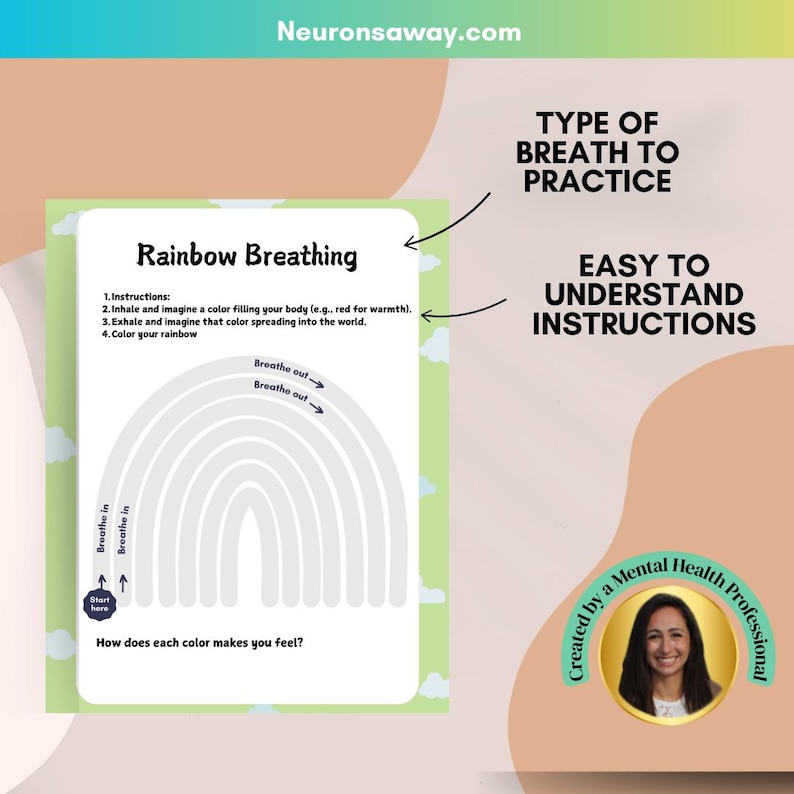 Rainbow Breathing & Coloring for Kids - Mindfulness Activity, Calm Down ...