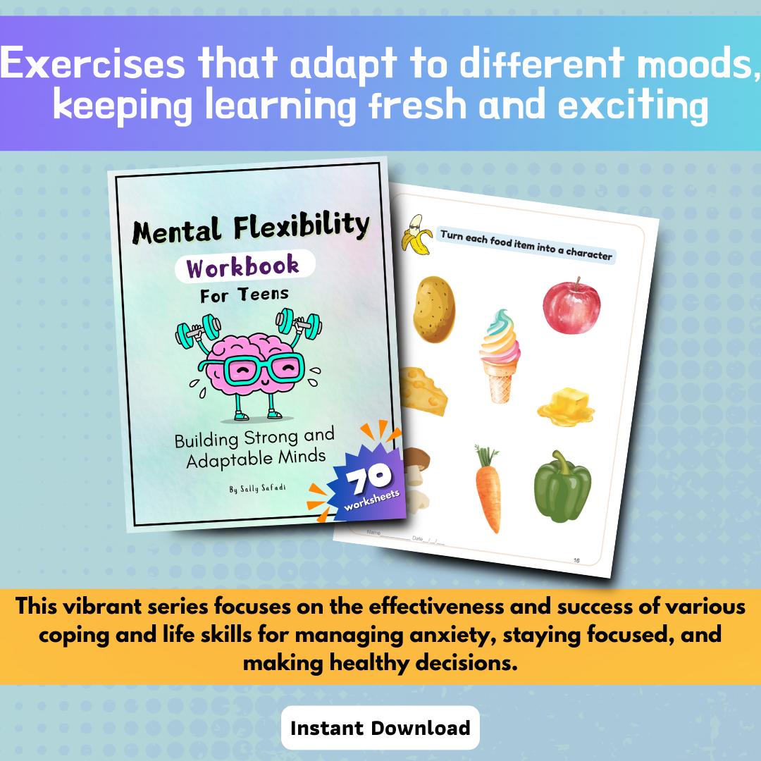 Mental Flexibility Workbook for Teens SEL, Teen Anxiety, Teen Therapy ...
