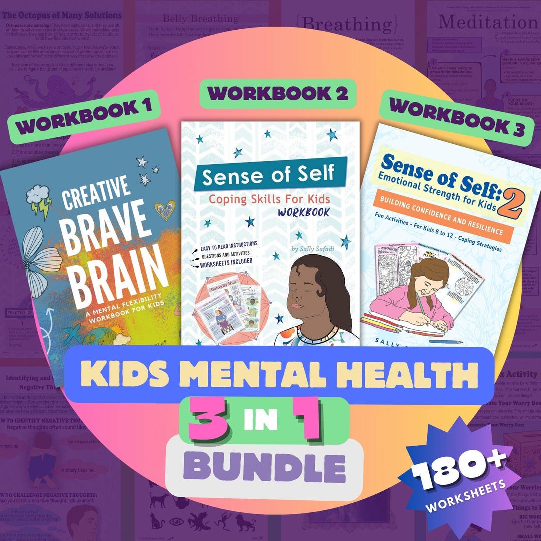 Kids Emotional Growth Resilience Worksheets DBT CBT Exercises Mental ...