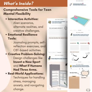 Mental Flexibility Workbook for Teens SEL, Teen Anxiety, Teen Therapy ...