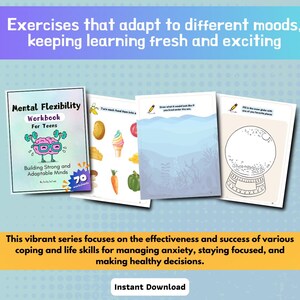 Teen Mental Health Workbook Bundle | New Mental Flexibility & Coping ...