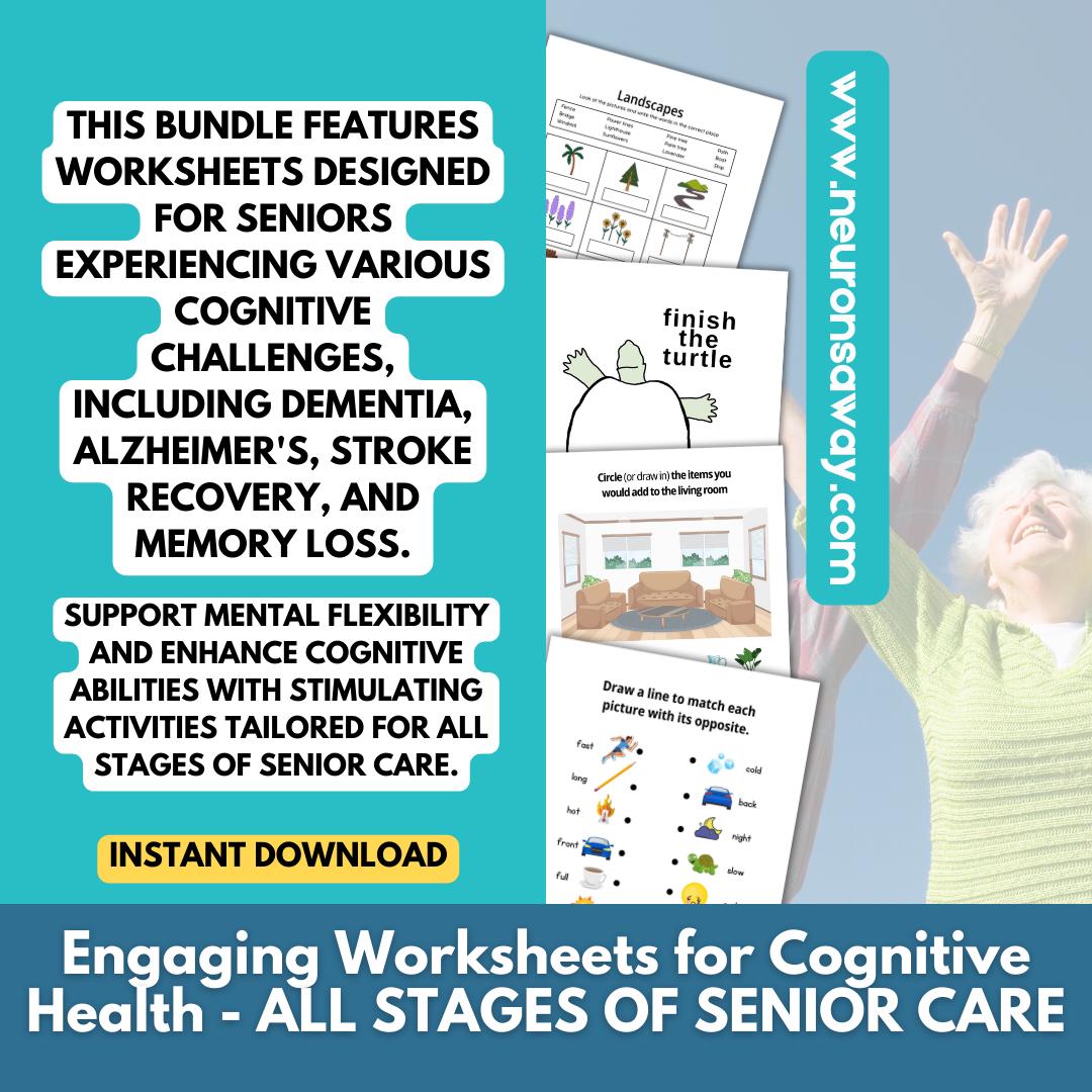 Senior Care | Dementia Activity Worksheets for Seniors | Brain Health ...