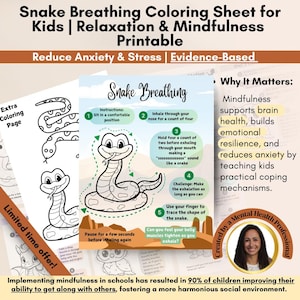 Snake Breathing Activity for Kids | Mindfulness & Emotional Regulation ...