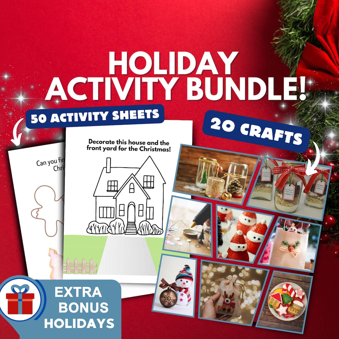 Holiday Activity Bundle for Activity Directors: Festive Crafts ...