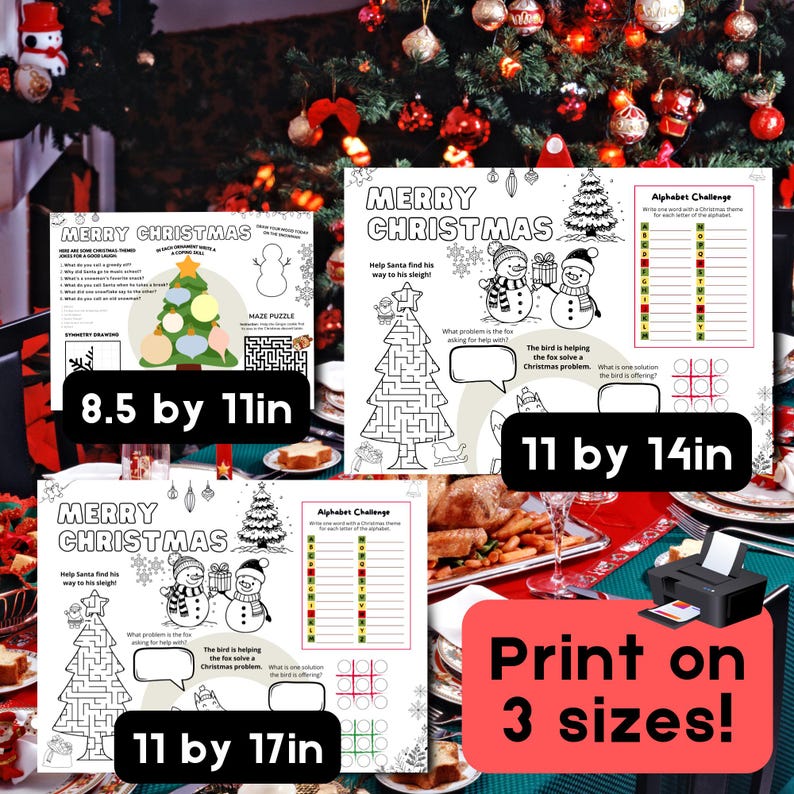 Christmas Breathing Exercises & Coping Skills Placemat | Kids Holiday ...
