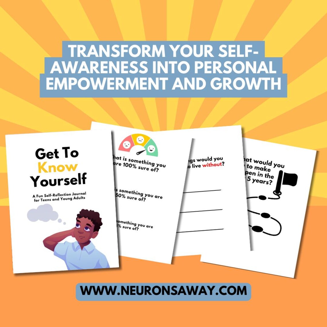 Self-discovery Workbook for Teens & Adults | Improve Emotional ...