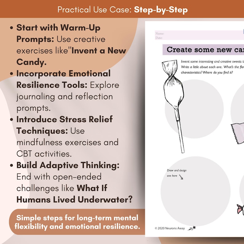 Mental Flexibility Worksheets | Teen Mental Health Workbook |teen ...