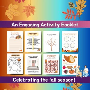 Fall Festivities & Thanksgiving Fun Engaging Activity Booklet for Kids ...