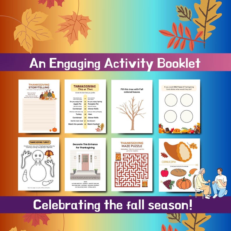 Fall Festivities & Thanksgiving Fun Engaging Activity Booklet for Kids ...