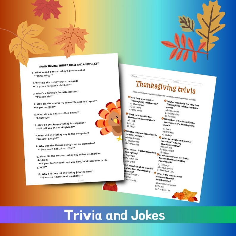 Fall Festivities & Thanksgiving Fun Engaging Activity Booklet for Kids ...
