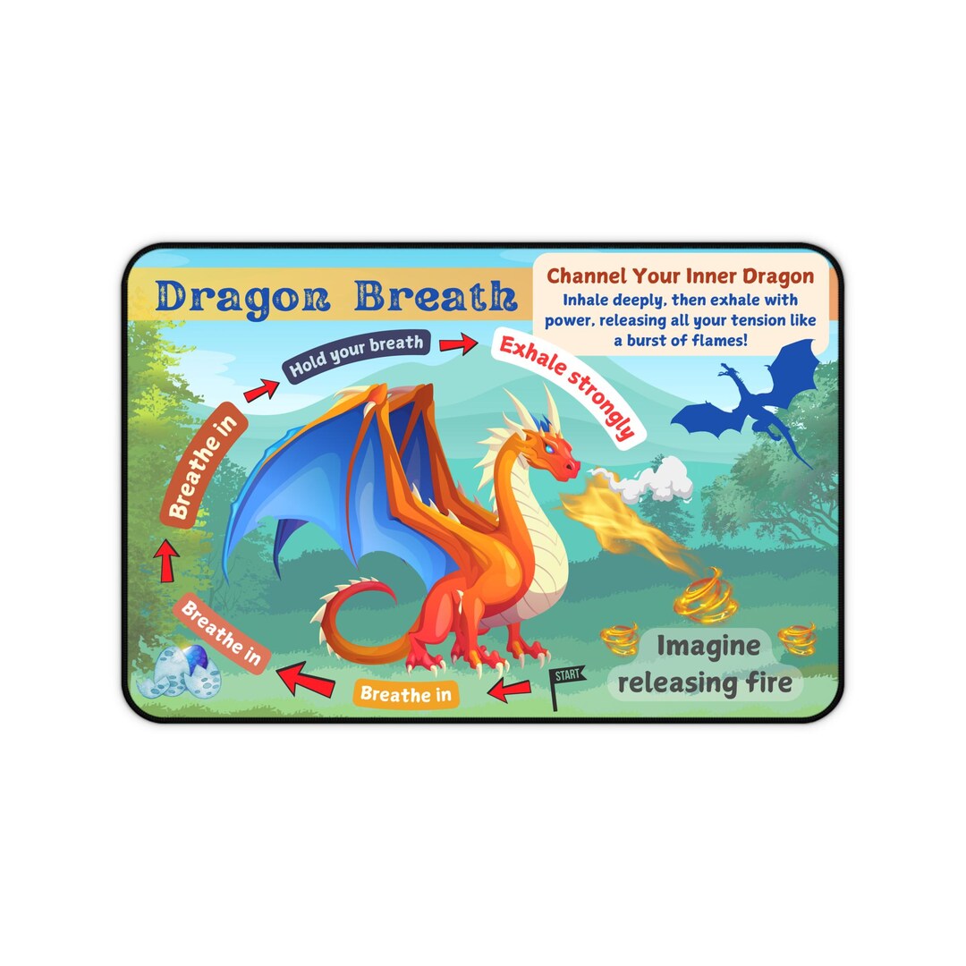 Deep Breathing Dragon Activity Interactive Tool for Kids Emotional ...