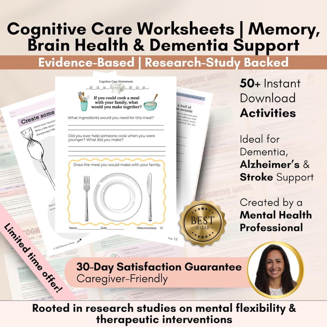 Cognitive Care Worksheets for Seniors – Memory Care, Dementia ...