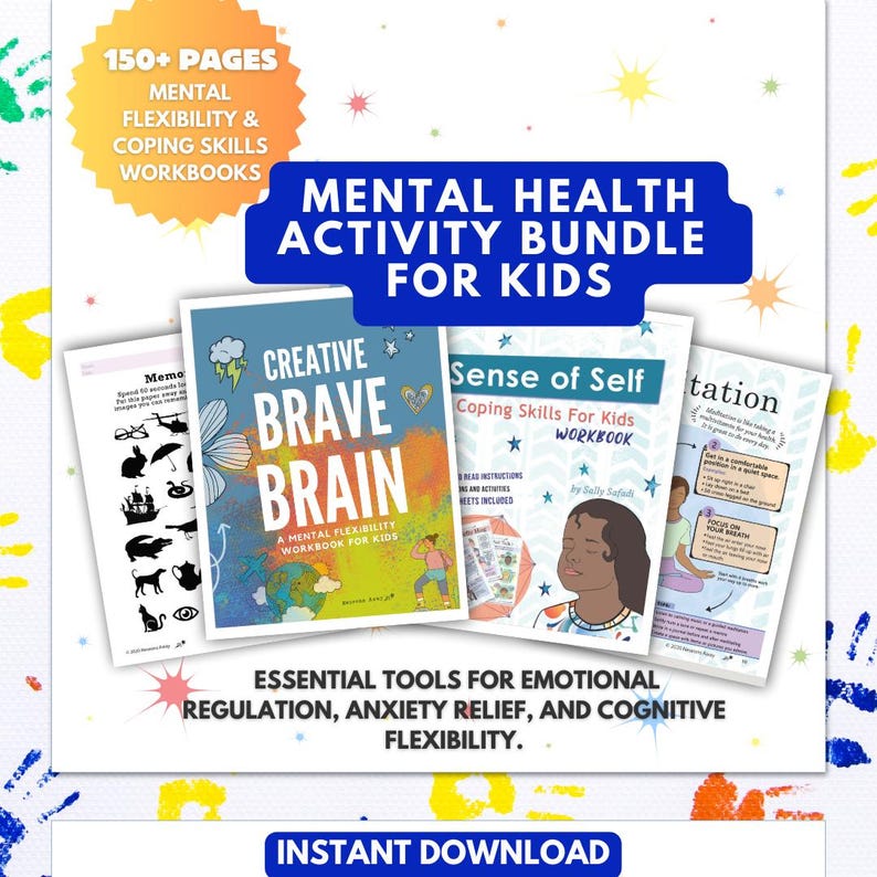 Kids Therapy Bundle: Coping Skills & Mental Flexibility Workbooks for ...