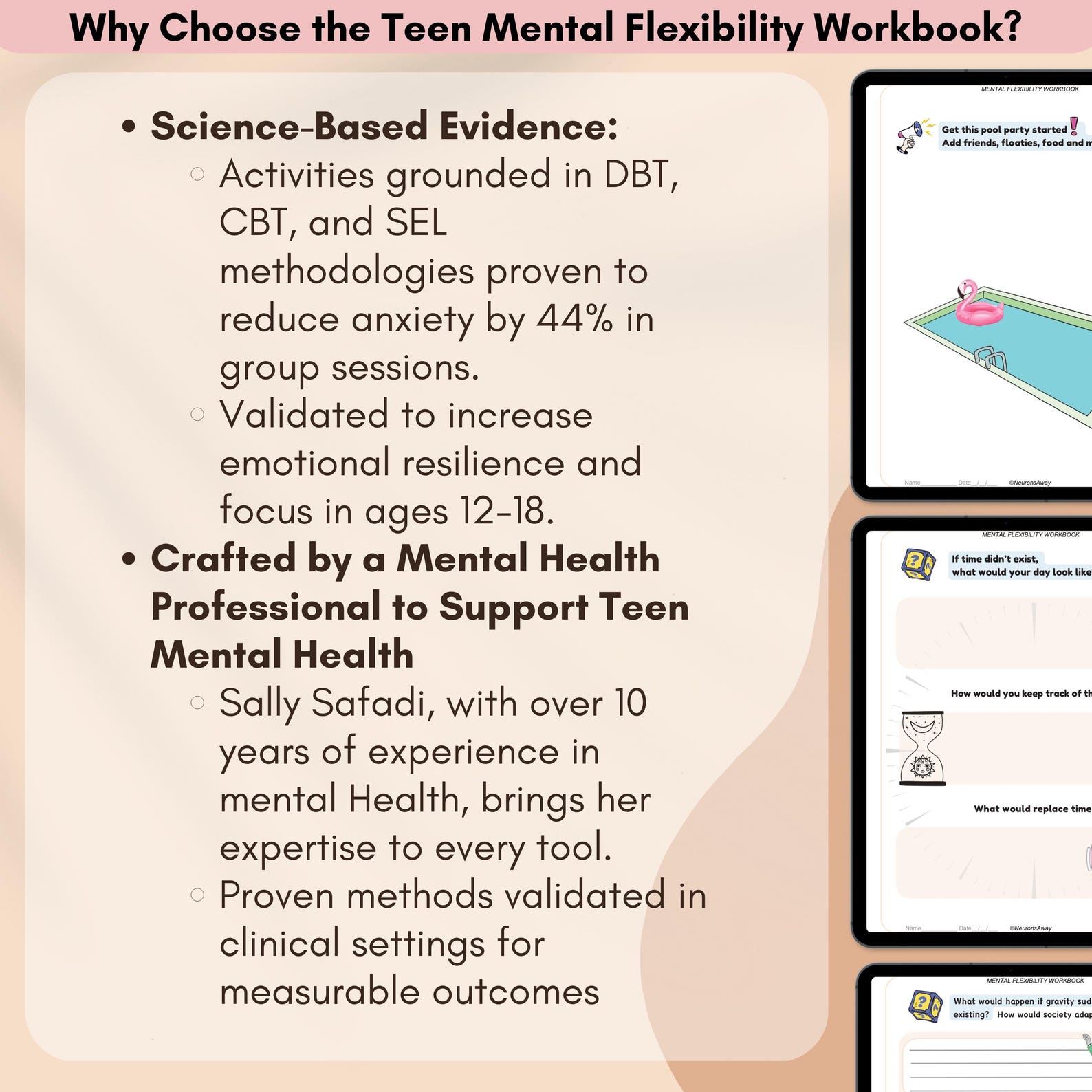 Mental Flexibility Workbook for Teens SEL, Teen Anxiety, Teen Therapy ...