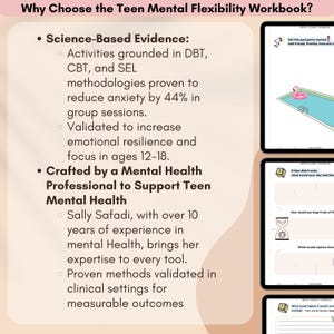 Mental Flexibility Workbook for Teens SEL, Teen Anxiety, Teen Therapy ...