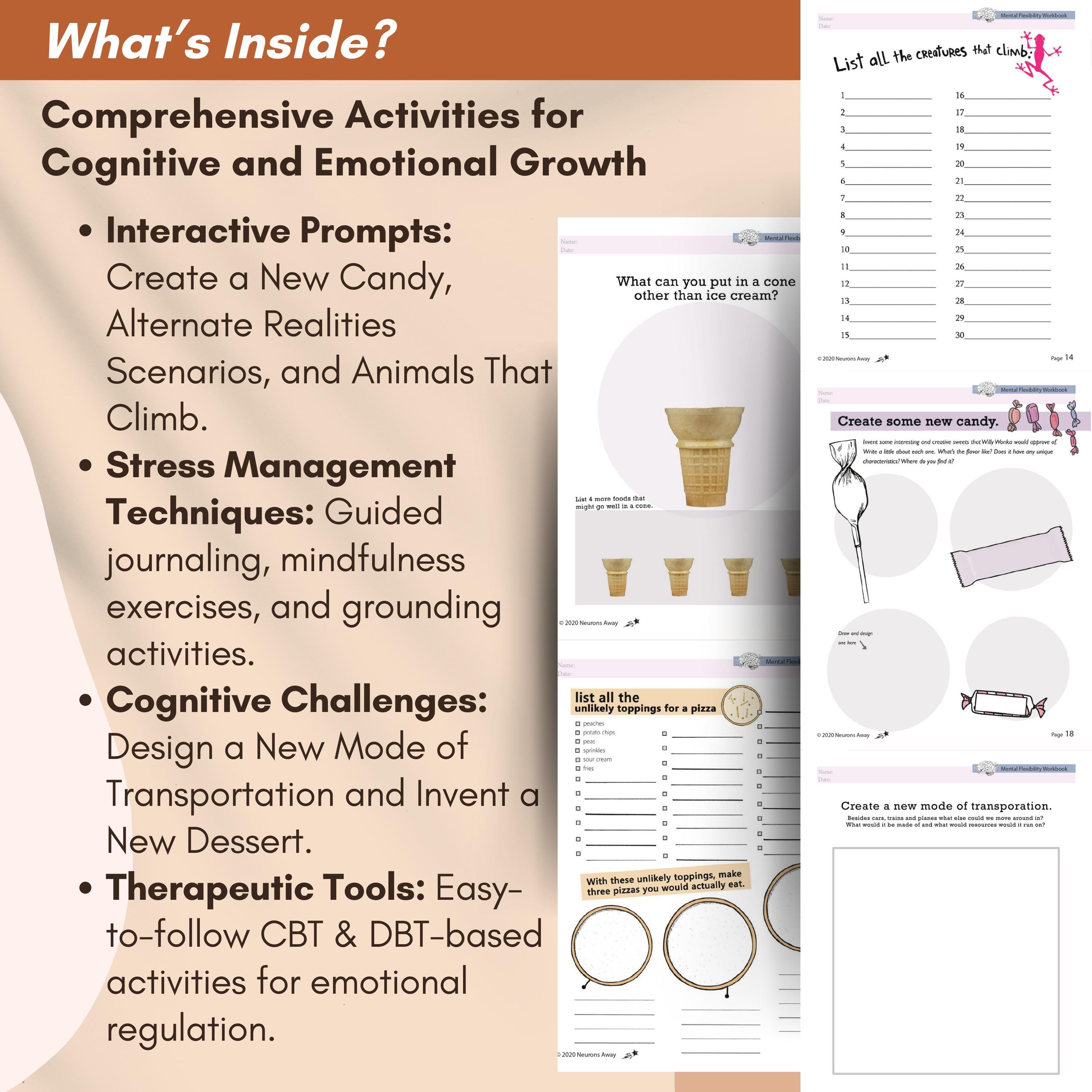 CBT & DBT Worksheets Bundle Teens | Teen Mental Health Workbook |teen ...