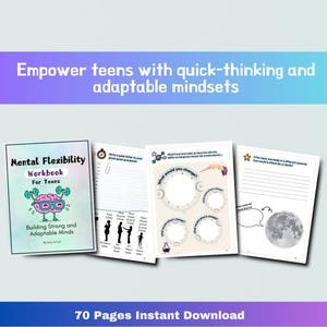 Teen Mental Health Workbook Bundle | New Mental Flexibility & Coping ...