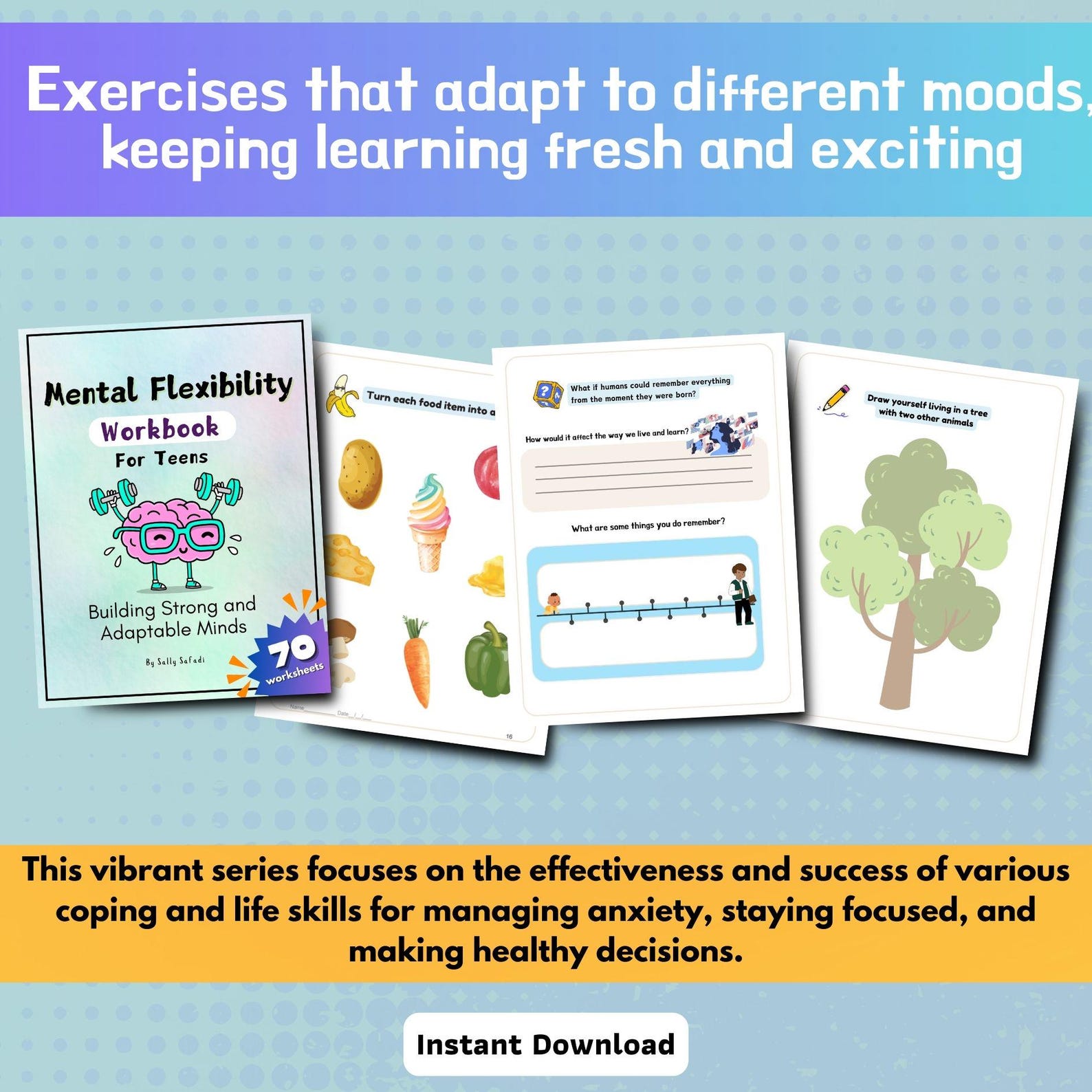 Teen Mental Health Workbook Bundle: Flexibility, Coping Skills - Etsy