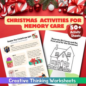Christmas Brain Games & Holiday Enrichment Workbook for Seniors Table ...