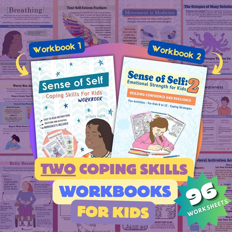 Kids' Emotional Growth Workbook Bundle | Coping Skills & Confidence - Etsy