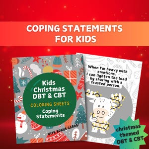 Christmas-themed DBT & CBT Therapy Coloring Sheets for Kids | for Kids ...