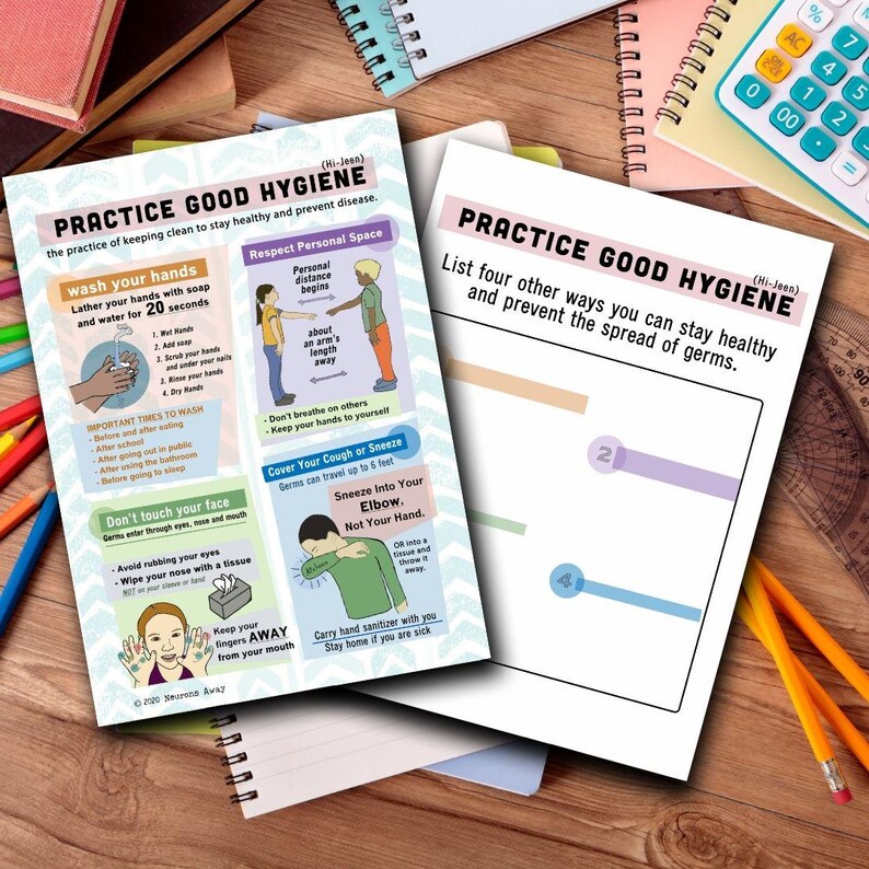 Folleto y póster imprimibles sobre higiene infantil Prevención de la ...