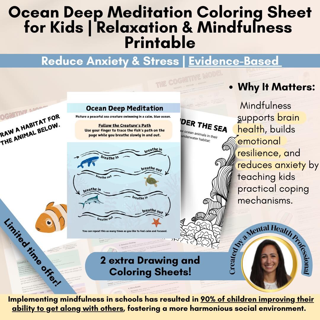 Swimming Fish Breathing Activity for Kids | Printable Mindfulness ...