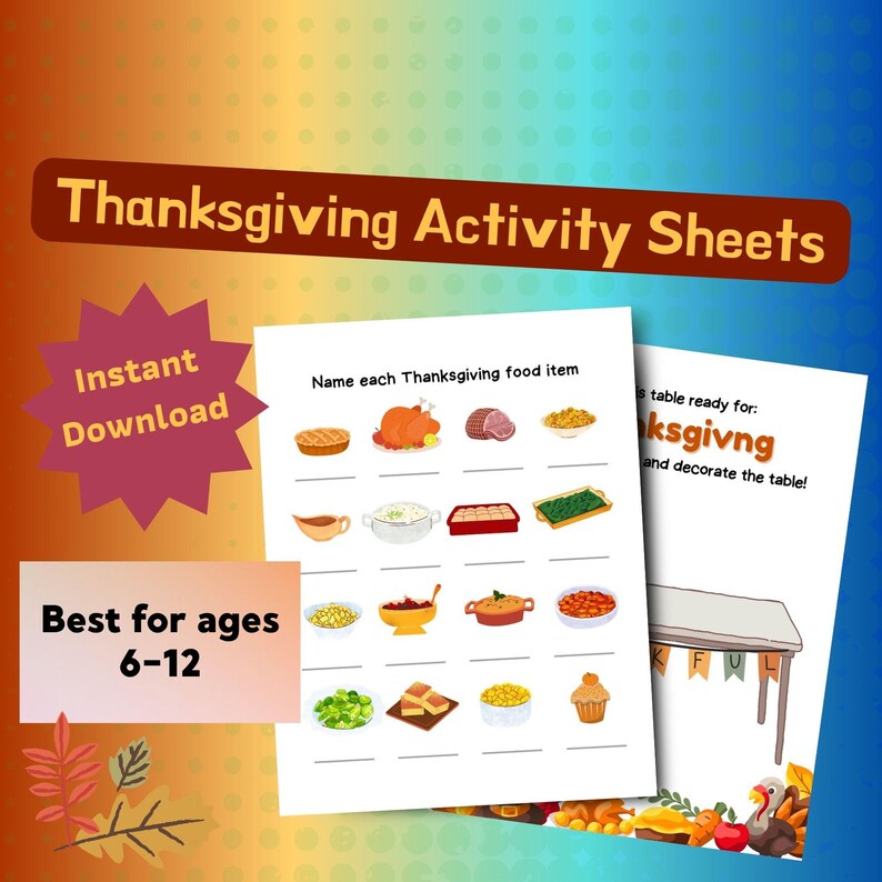 Fall Festivities & Thanksgiving Fun Engaging Activity Booklet for Kids ...