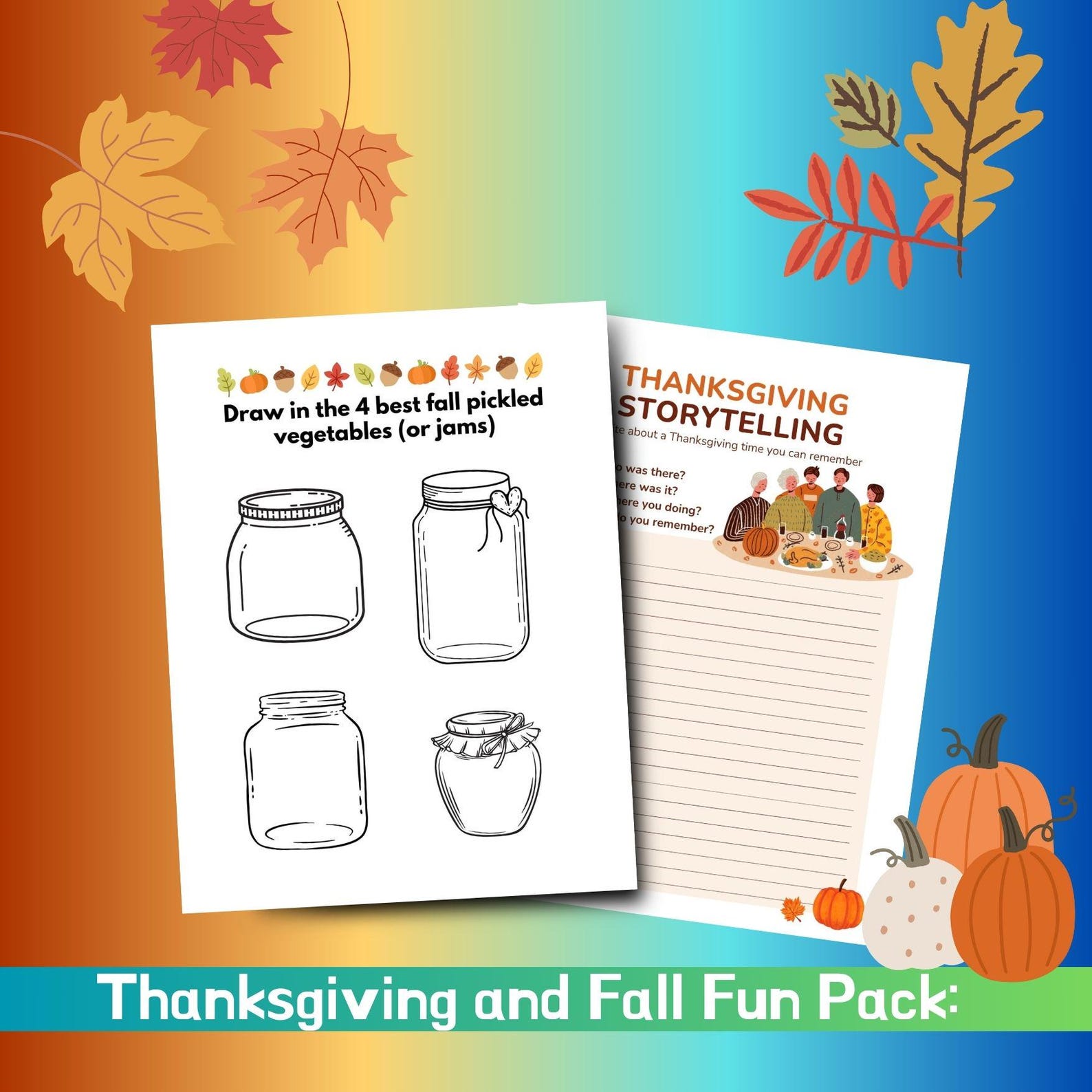 Fall Festivities & Thanksgiving Fun Engaging Activity Booklet for Kids ...