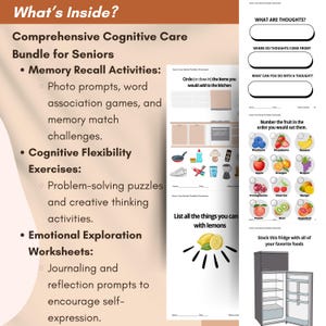 Dementia Activities Worksheets for Seniors: Cognitive Exercises ...