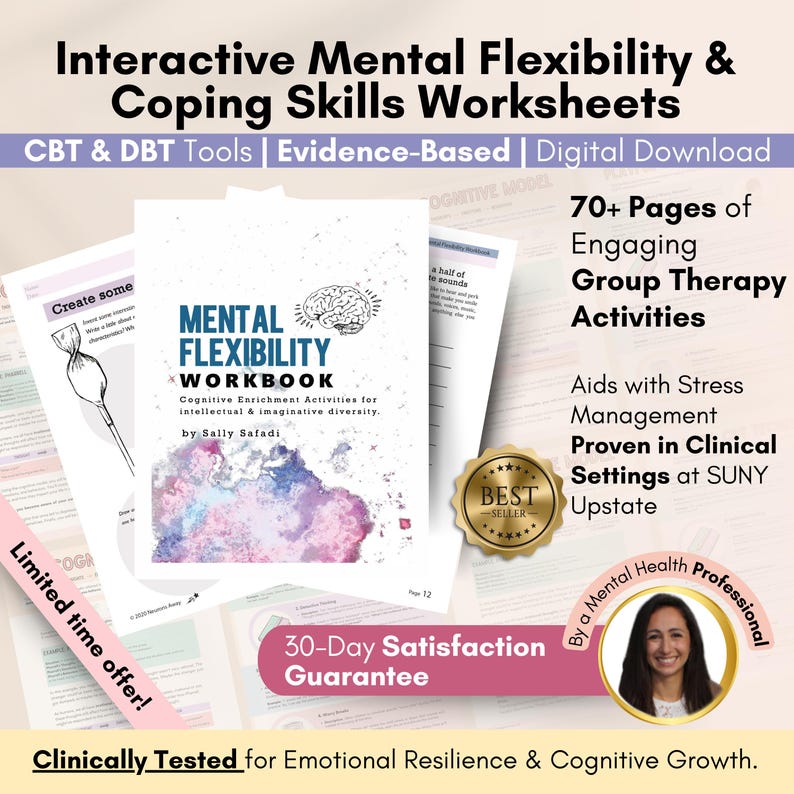 CBT & DBT Worksheets Bundle Teens | Teen Mental Health Workbook |teen ...