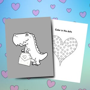 Rawr Means I Love YOU Toddler Coloring Pages Tracing Hearts and ...
