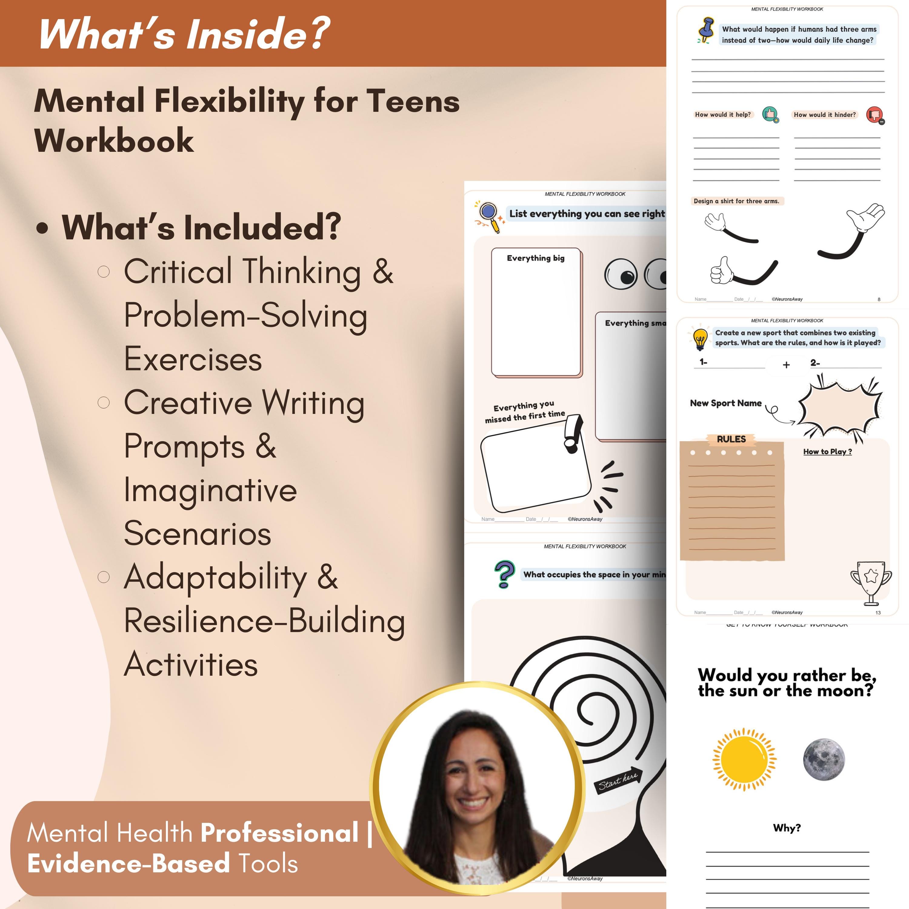 Teen Therapy Worksheets Bundle | Mental Health, Coping Skills (instant ...