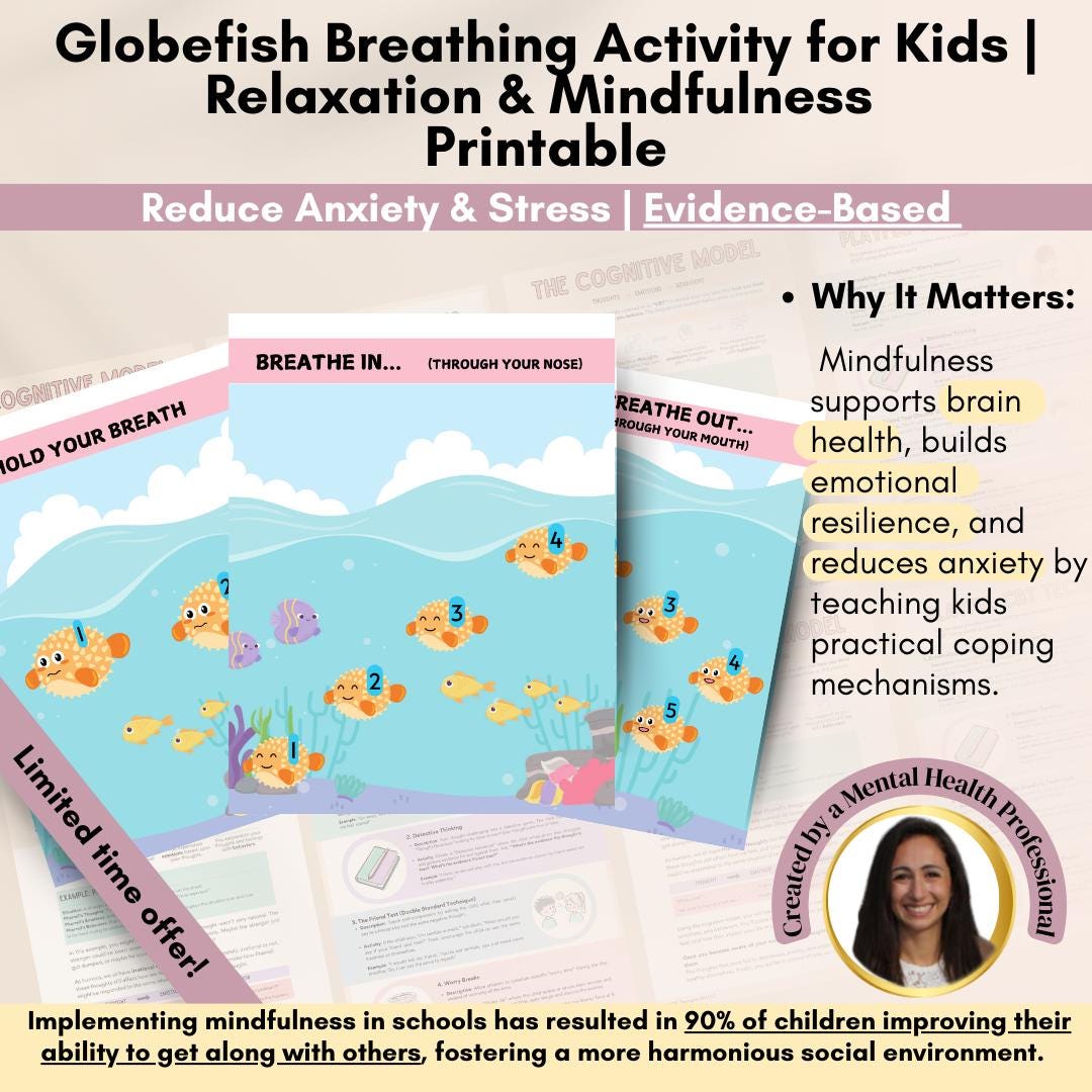Fish Fun Breathing Activity - Kid's Relaxation Exercise - Mindfulness ...