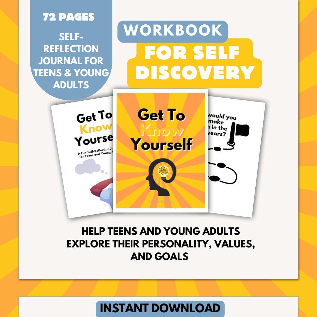 Self-discovery Workbook for Teens & Adults | Improve Emotional ...