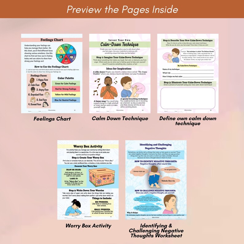 Coping Skills Workbook: Emotional Regulation, DBT, Mindfulness (ages 8 ...