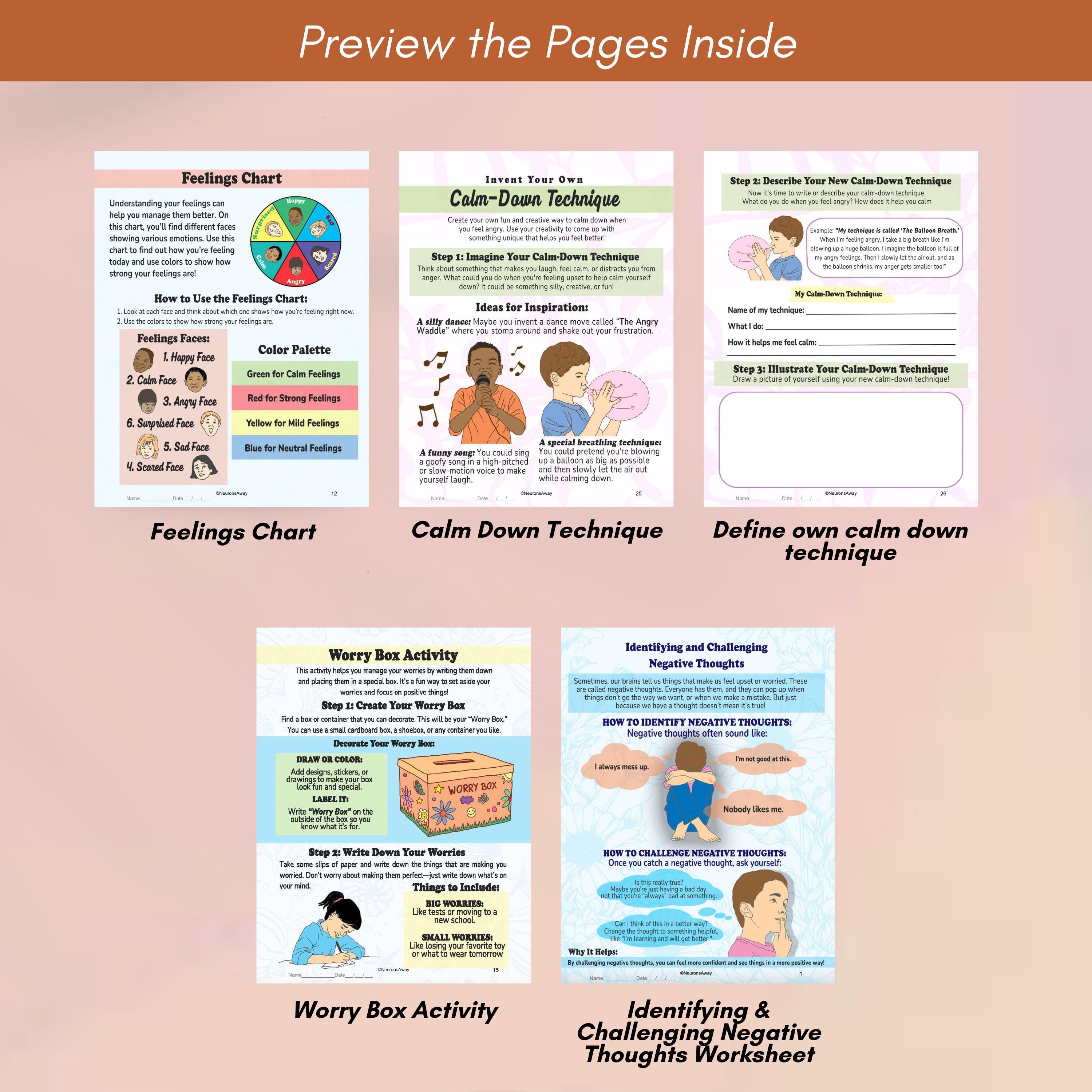 Coping Skills Workbook: Emotional Regulation, DBT, Mindfulness (ages 8 ...