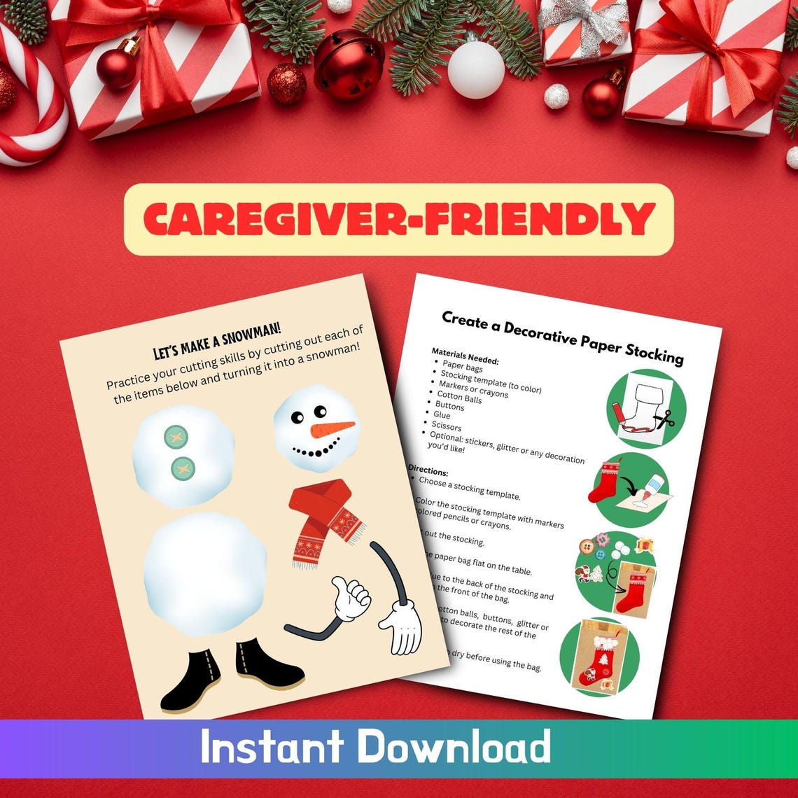 Christmas Brain Games & Holiday Enrichment Workbook for Seniors Table ...