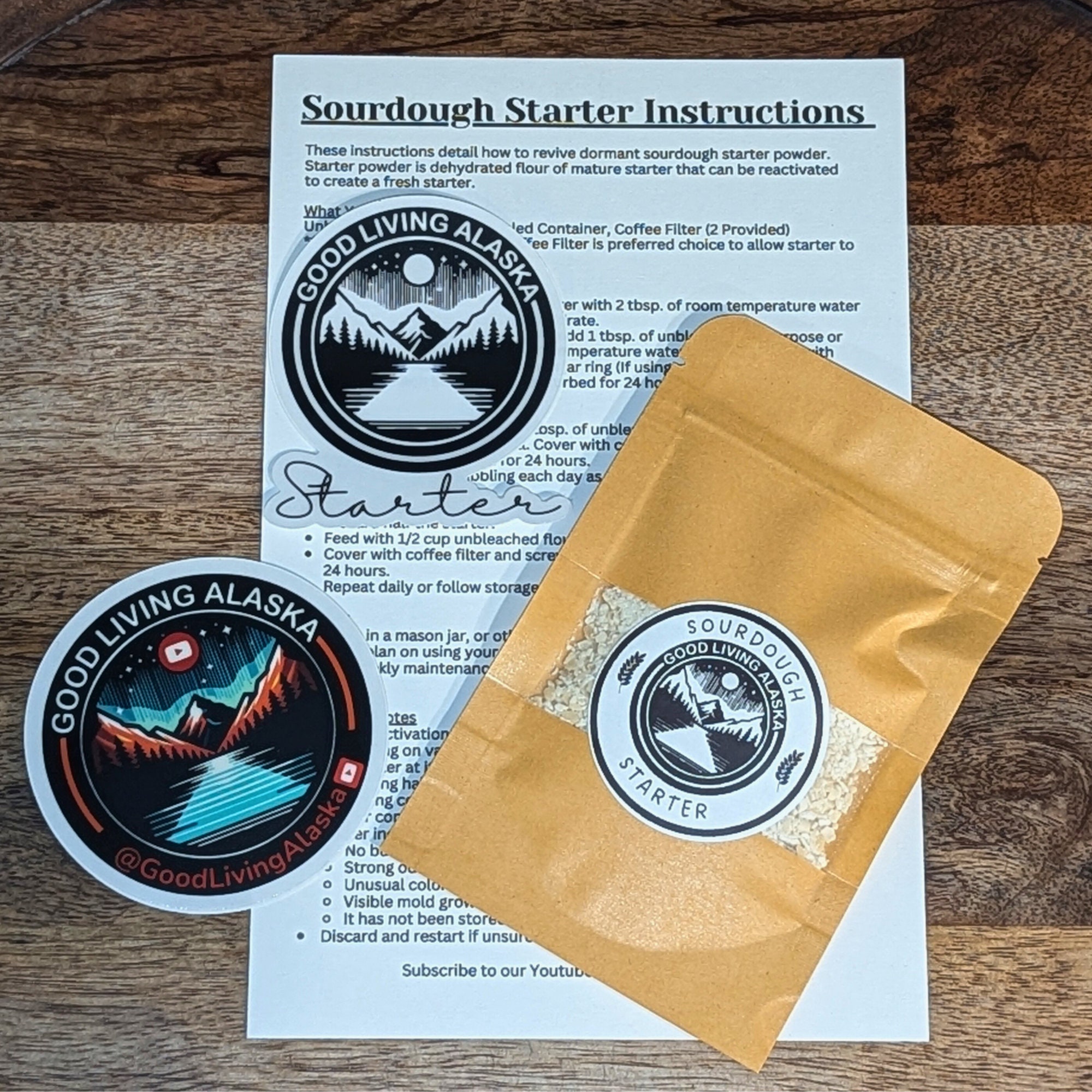 Organic Alaskan Sourdough Starter Kit: DIY Beginner's Instructions - Etsy