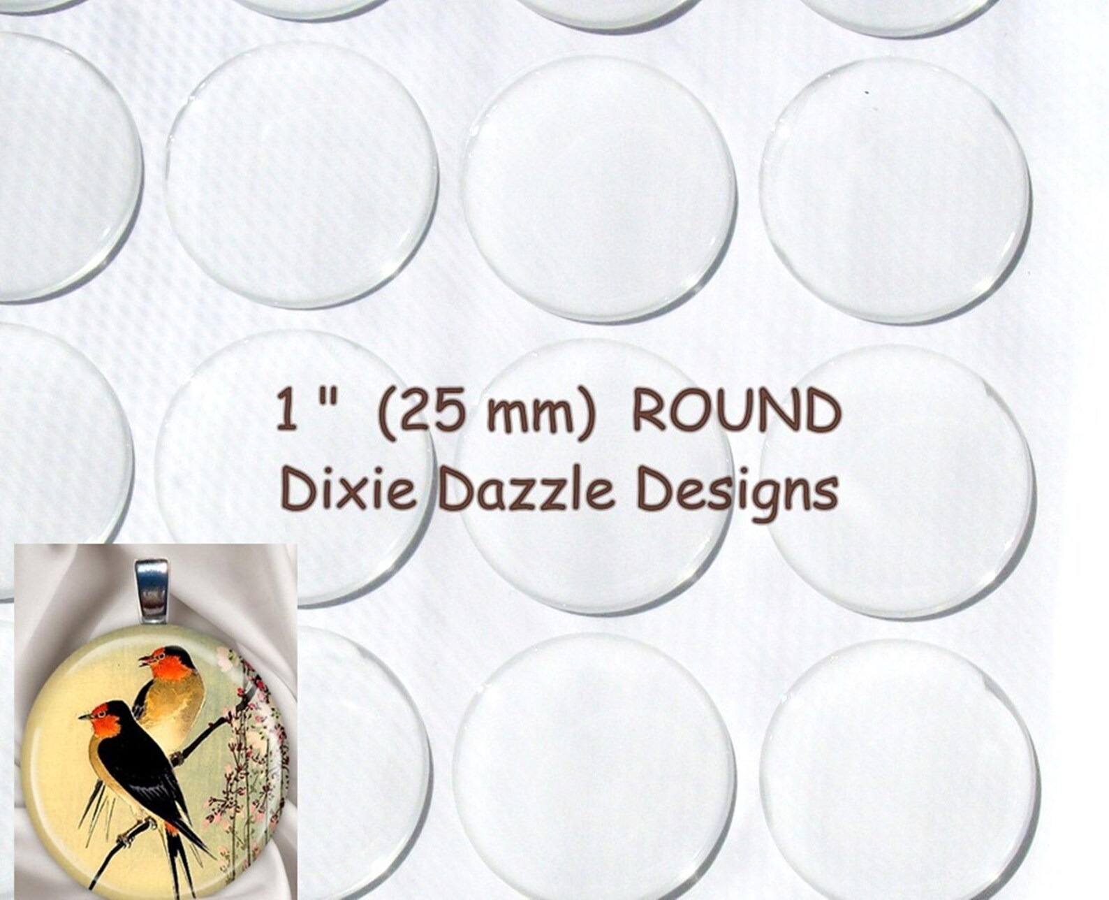 100 25mm, Round Circle Clear Epoxy Resin Stickers for Photo Jewelry ...