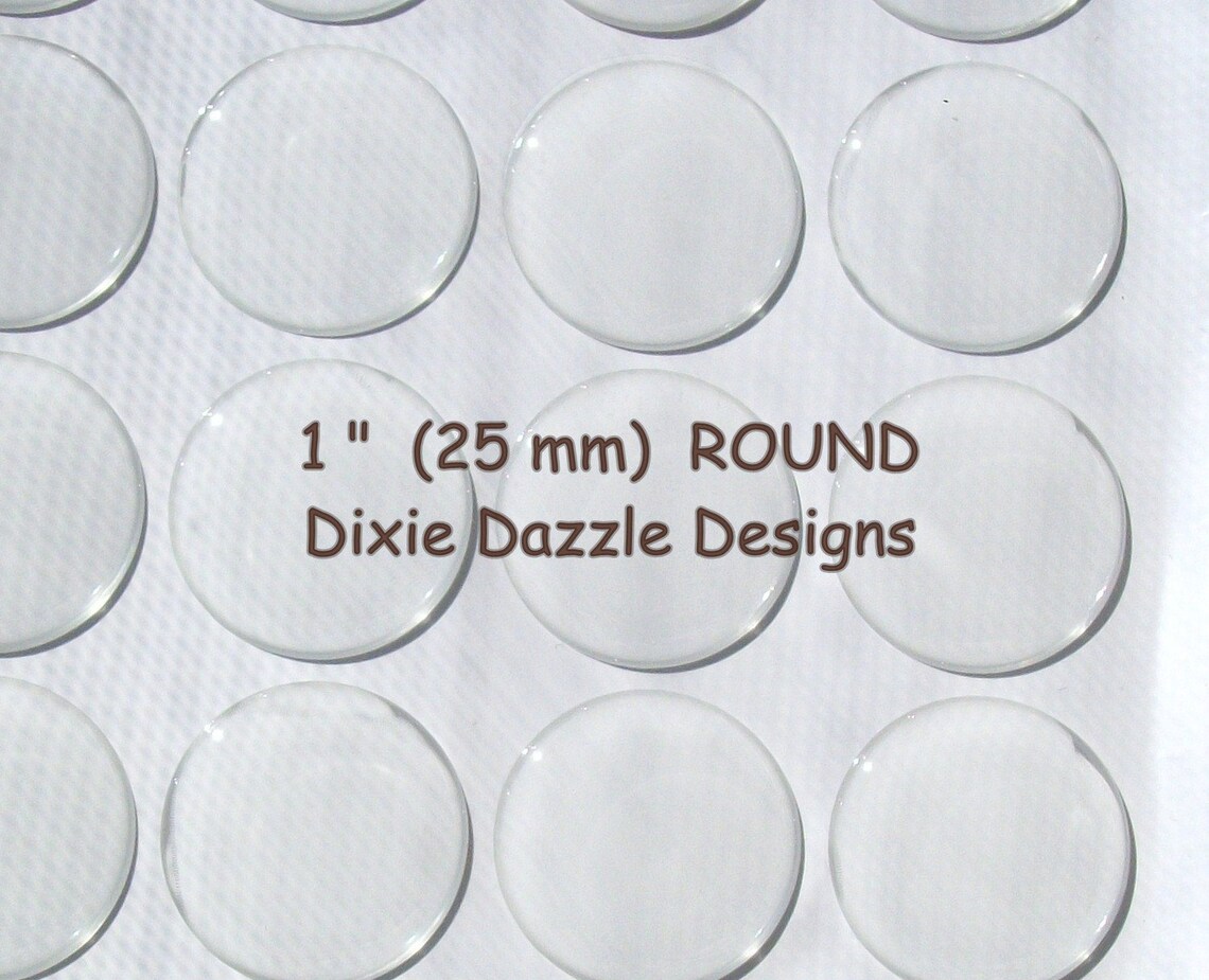100 25mm, Round Circle Clear Epoxy Resin Stickers for Photo Jewelry ...