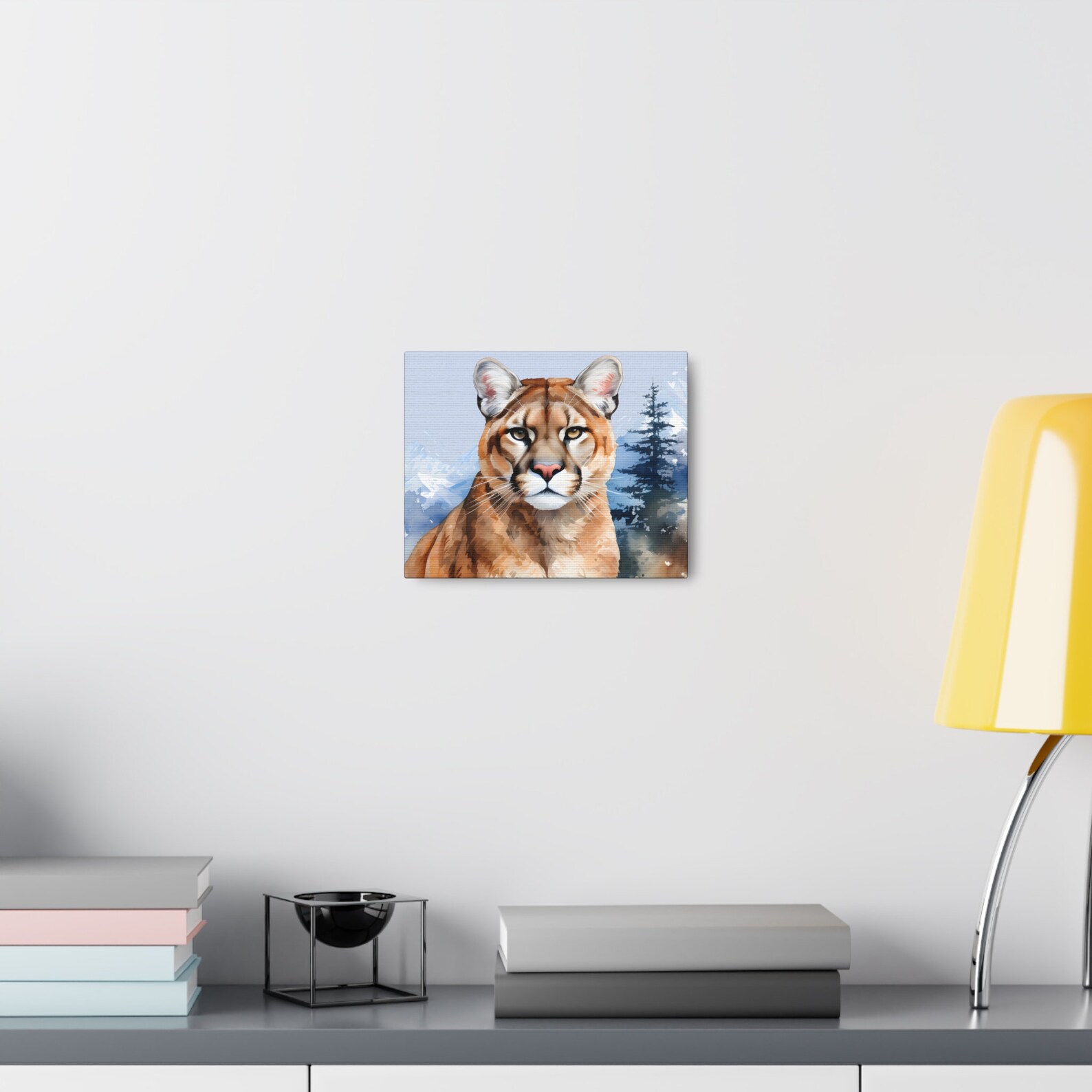 Mountain Lion Art Print for Mountain Lion Lover Canvas Art Print for ...
