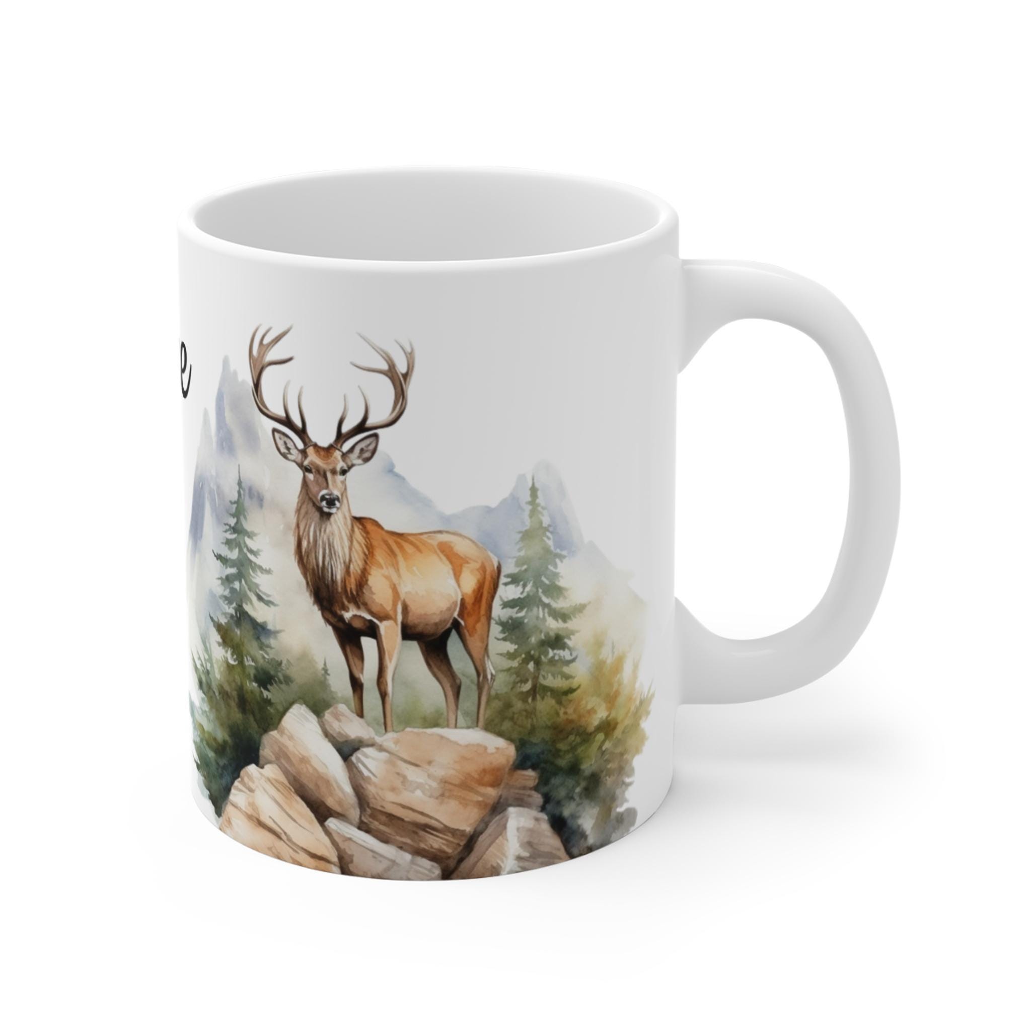 Big Buck Mug for Wildlife Lover Deer Coffee Mug for Dad Personalized ...