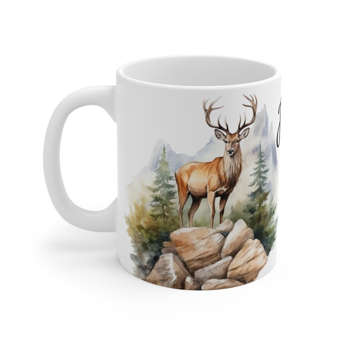 Big Buck Mug for Wildlife Lover Deer Coffee Mug for Dad Personalized ...