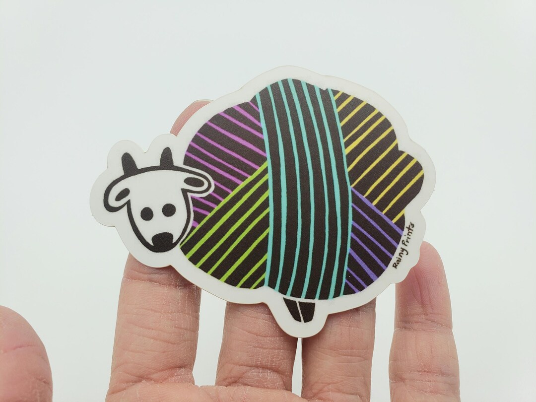 Sheep Sticker - Original Linocut Sticker - Etsy