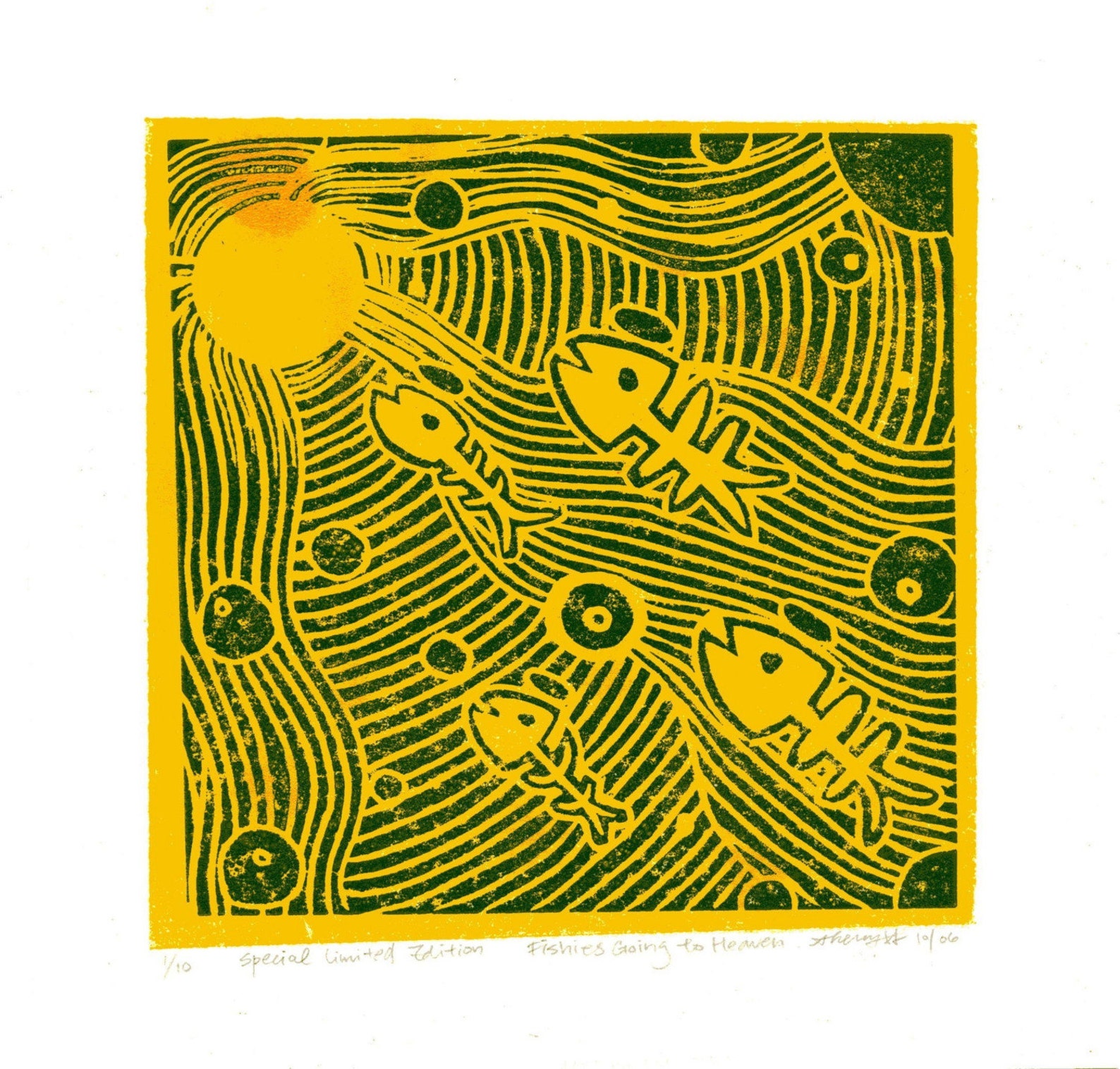 Linocut Print, Relief Print, Wood Cut Print, Original Print, Limited ...