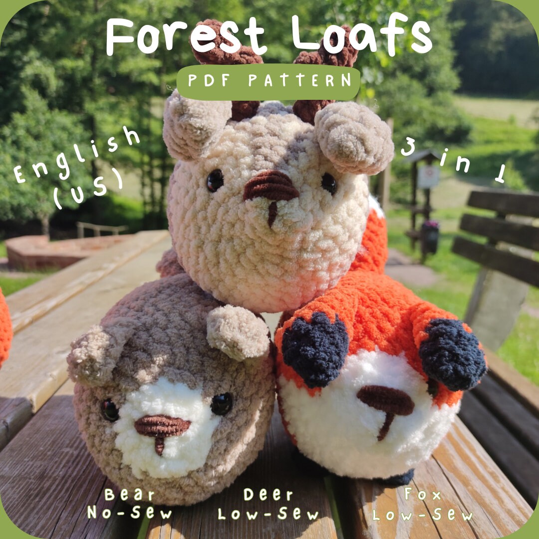 Amigurumi Pattern "forest Loafs", Fox/deer/bear, PDF Pattern - Etsy
