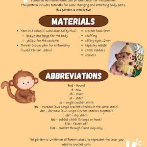 Amigurumi Pattern "bono the Monkey", Chubby Monkey in a Banana Costume ...