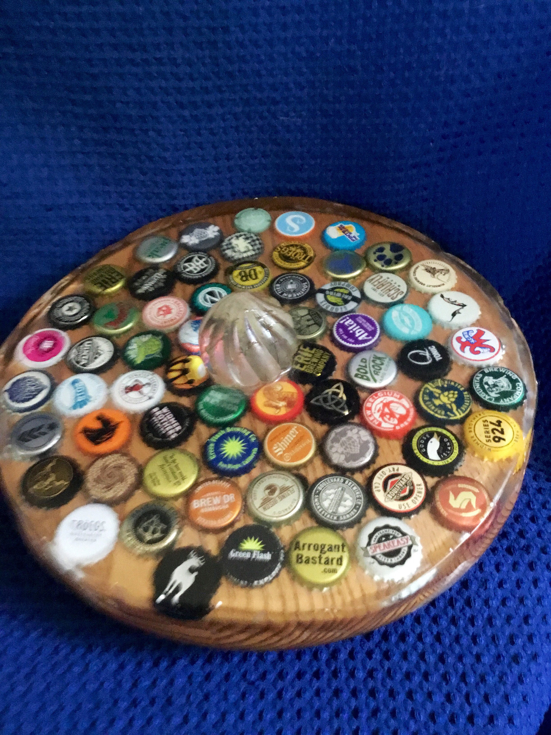 Beer Bottle Cap Lazy Susan Tray - Etsy